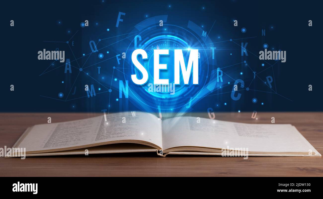 Technology abbreviation coming out from an open book Stock Photo - Alamy