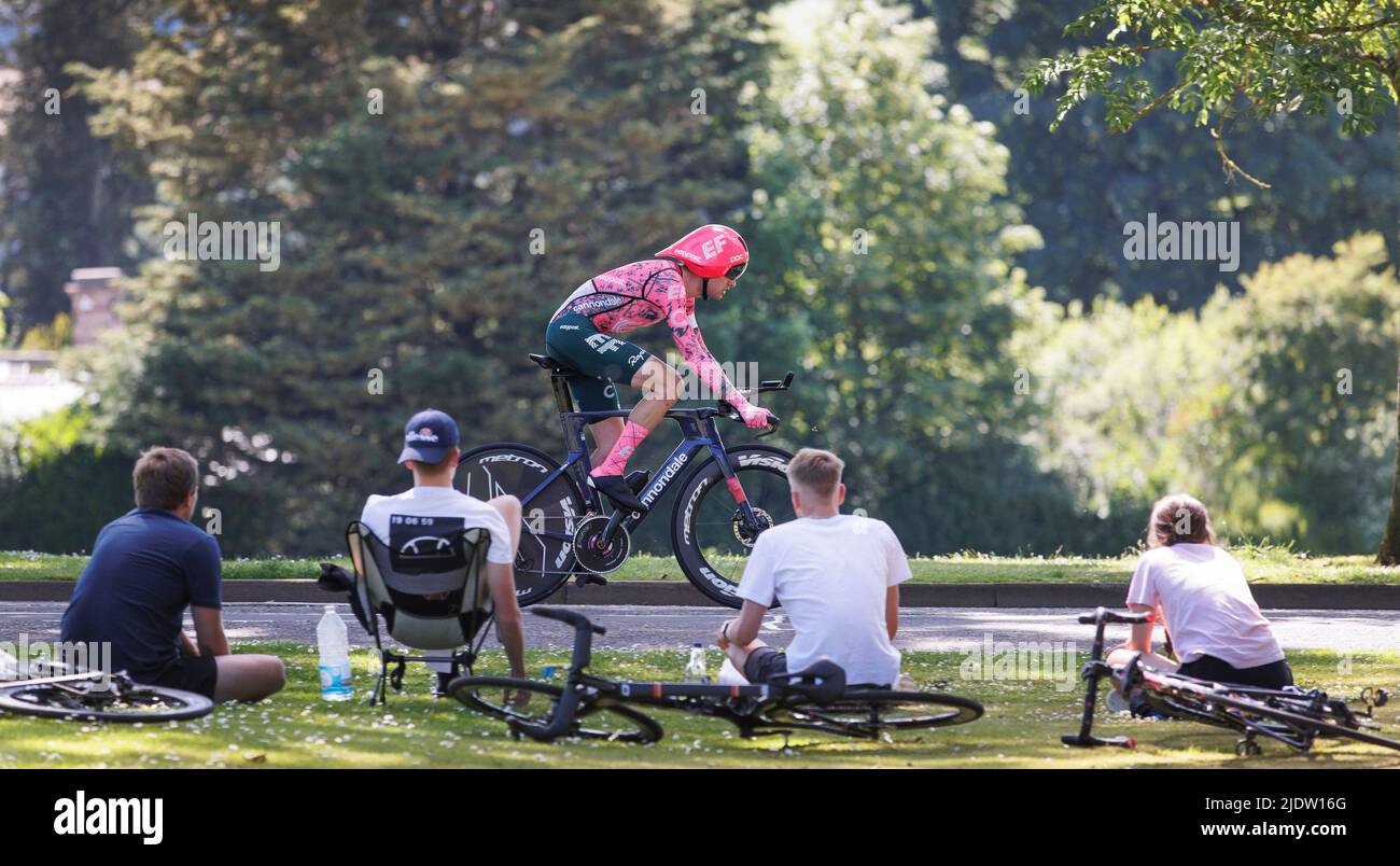 Simon Carr during the 2022 British National Road Championships time ...