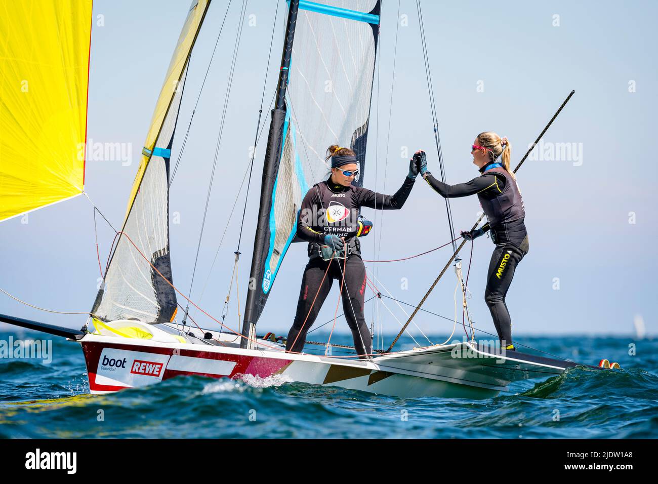 Kiel, Germany. 23rd June, 2022. Sailing: Kiel Week, in front of the ...