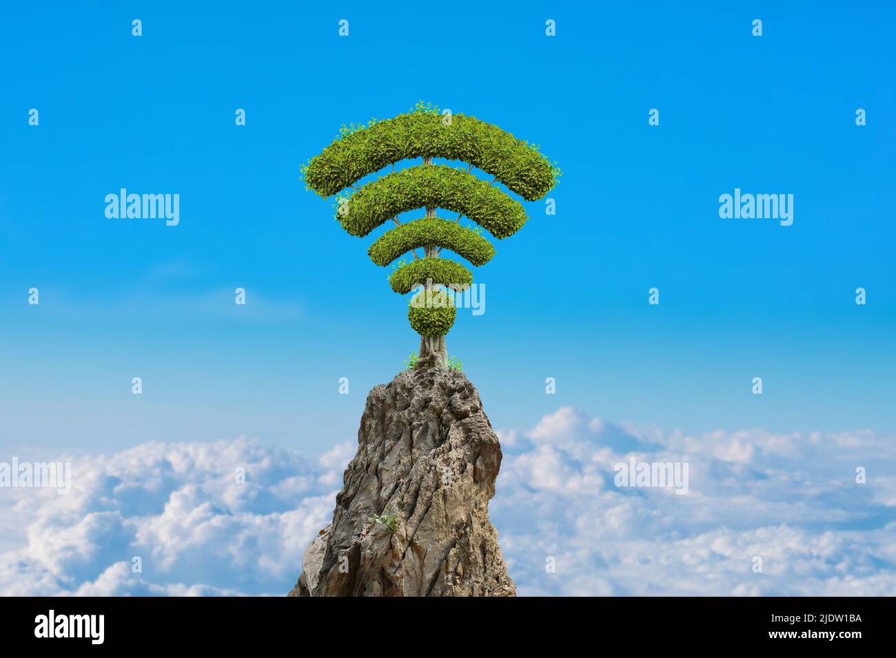 Wifi symbol tree hi-res stock photography and images - Alamy