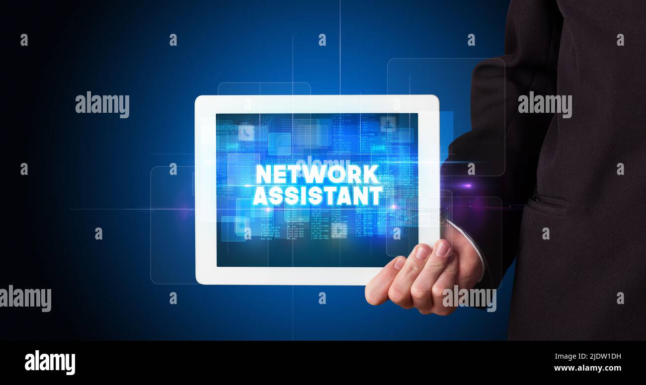 Person holding tablet, technology concept Stock Photo - Alamy