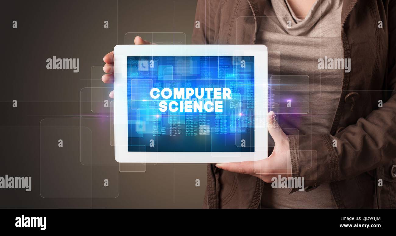 Person holding tablet, technology concept Stock Photo - Alamy