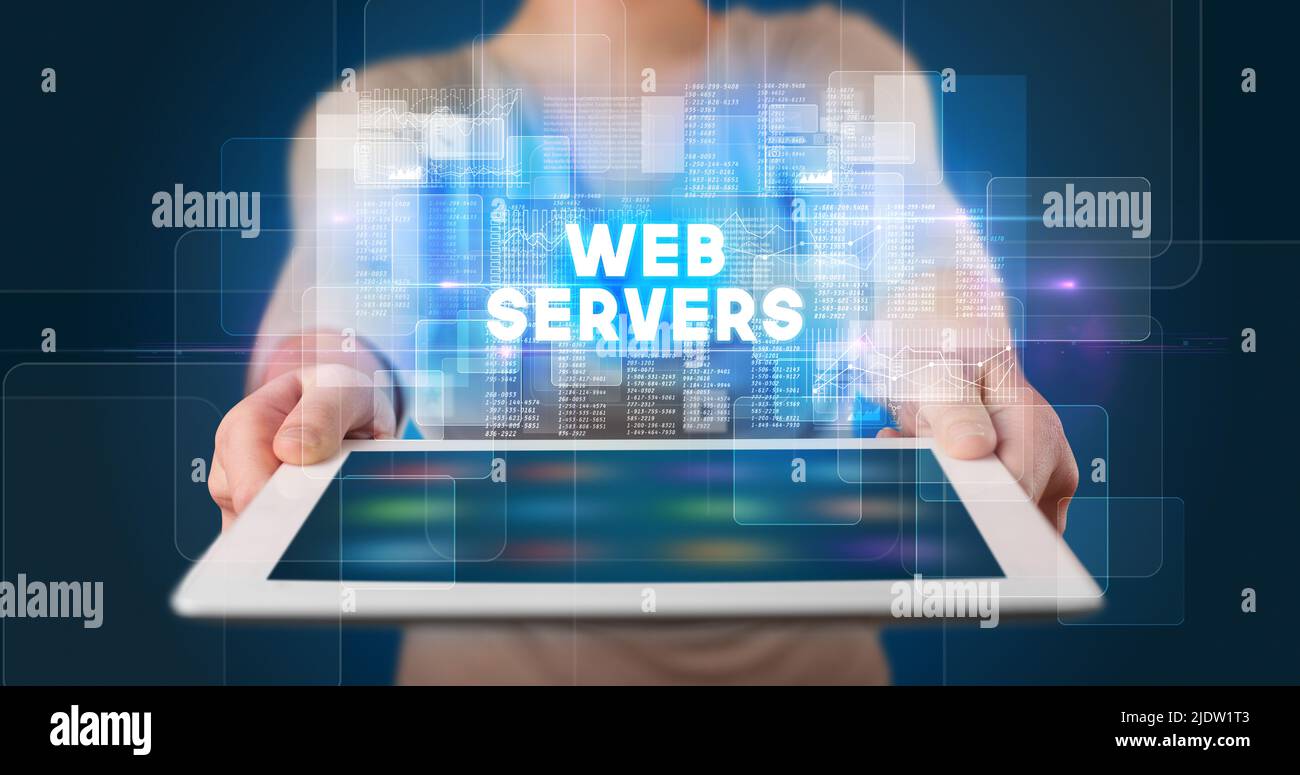 Person holding tablet, technology concept Stock Photo - Alamy