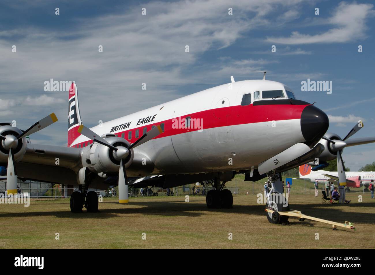 Douglas DC 6A G-APSA, Coventry Airport Stock Photo - Alamy