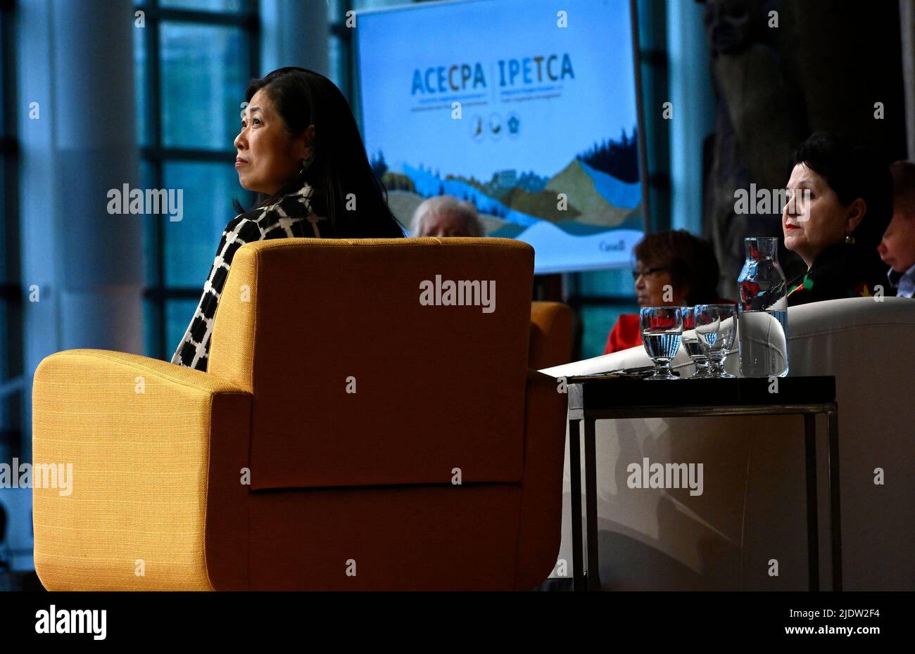 Minister of Economic Development Mary Ng and Elder Claudette Commanda ...