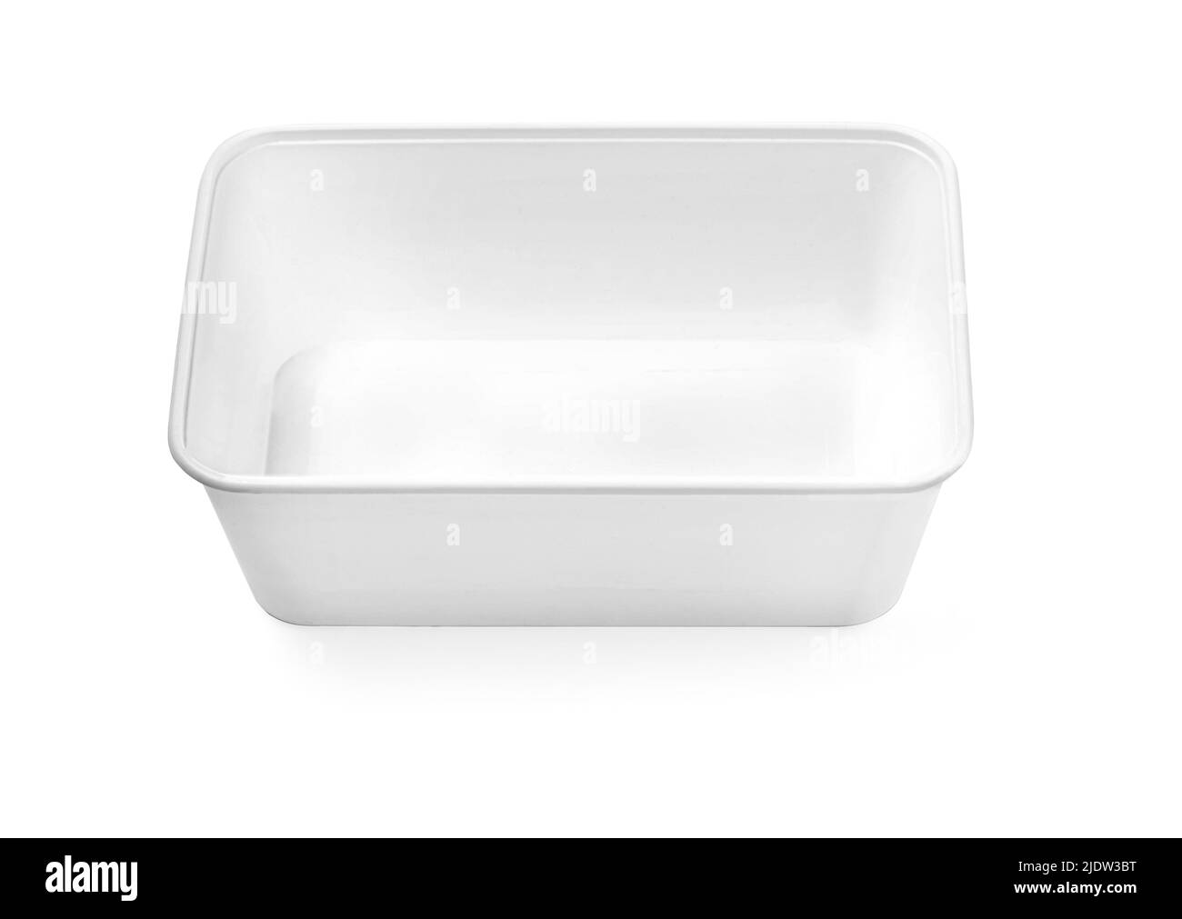 Empty plastic food tray with clipping path on white background Stock ...