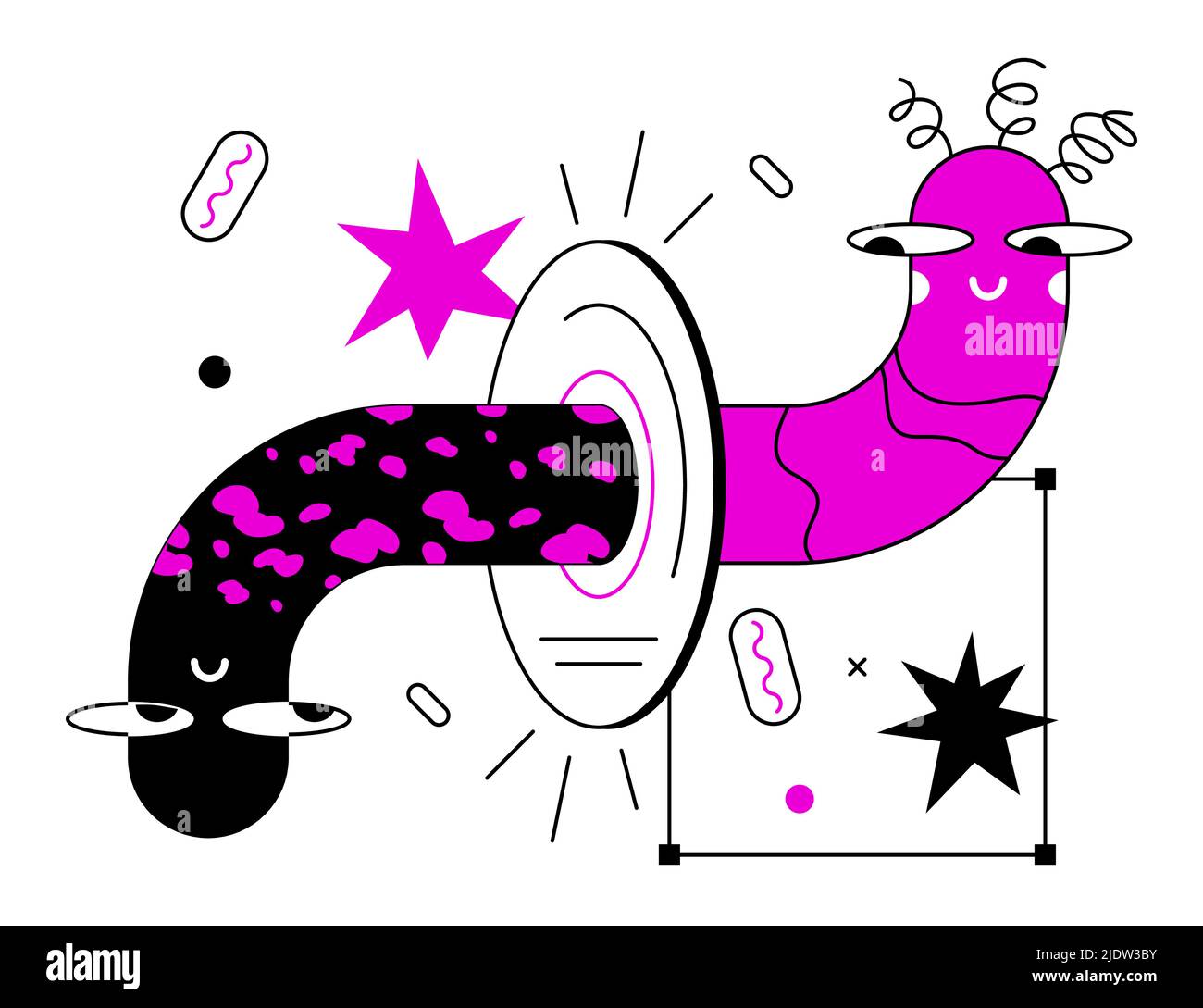 Writing data to disk - colorful flat design style illustration Stock ...