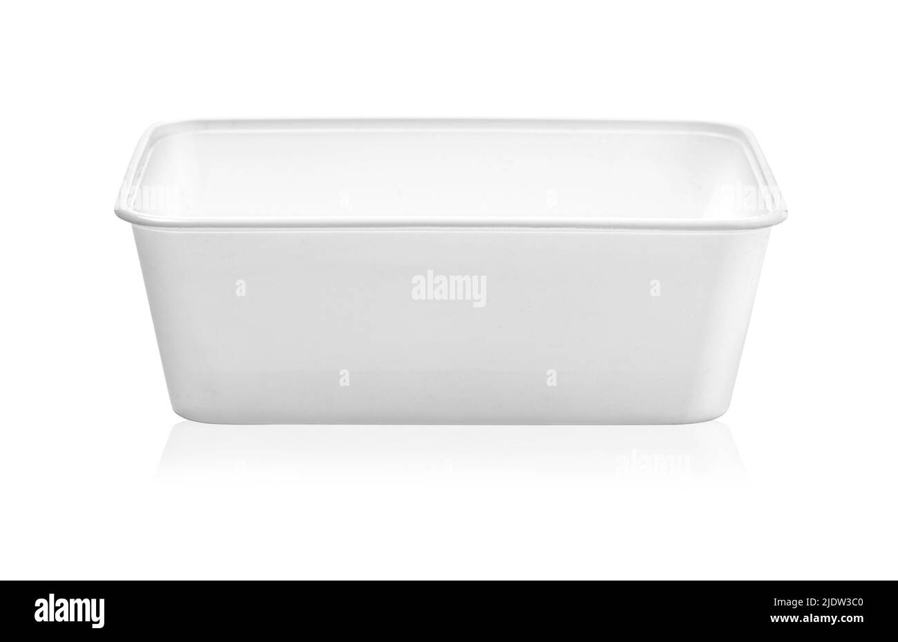 Empty plastic food tray with clipping path on white background Stock ...