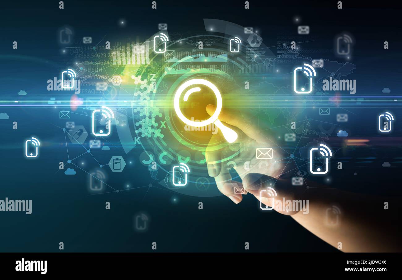 touching with soft gesture multimedia screen with future technology ...