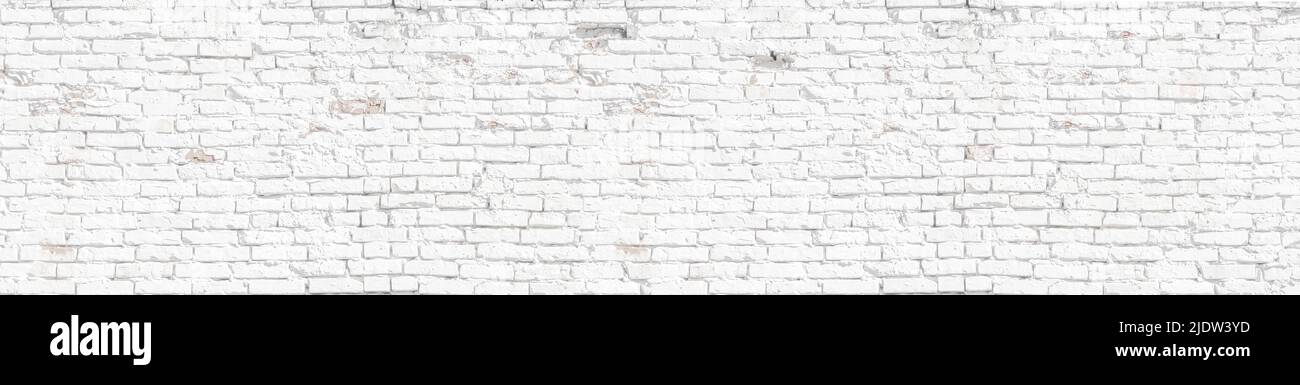 Panoramic white brick wall can be used as a background texture Stock ...