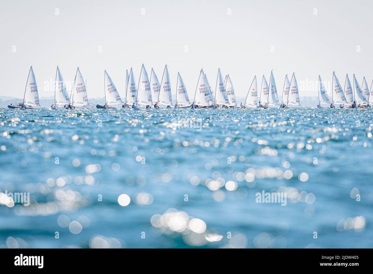 Kiel, Germany. 23rd June, 2022. Sailing: Kiel Week, in front of the ...