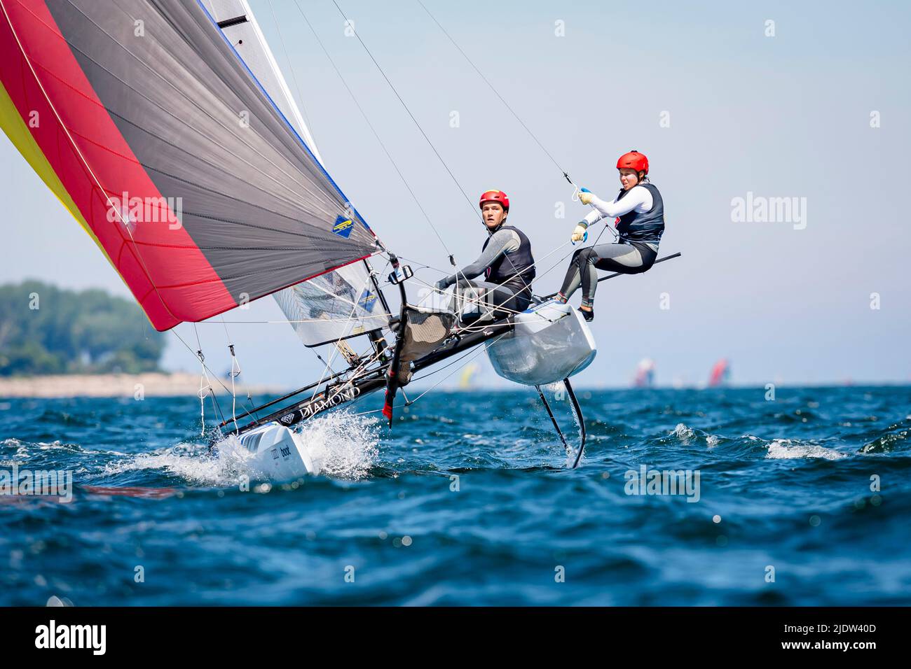 Kiel, Germany. 23rd June, 2022. Sailing: Kiel Week, in front of the ...