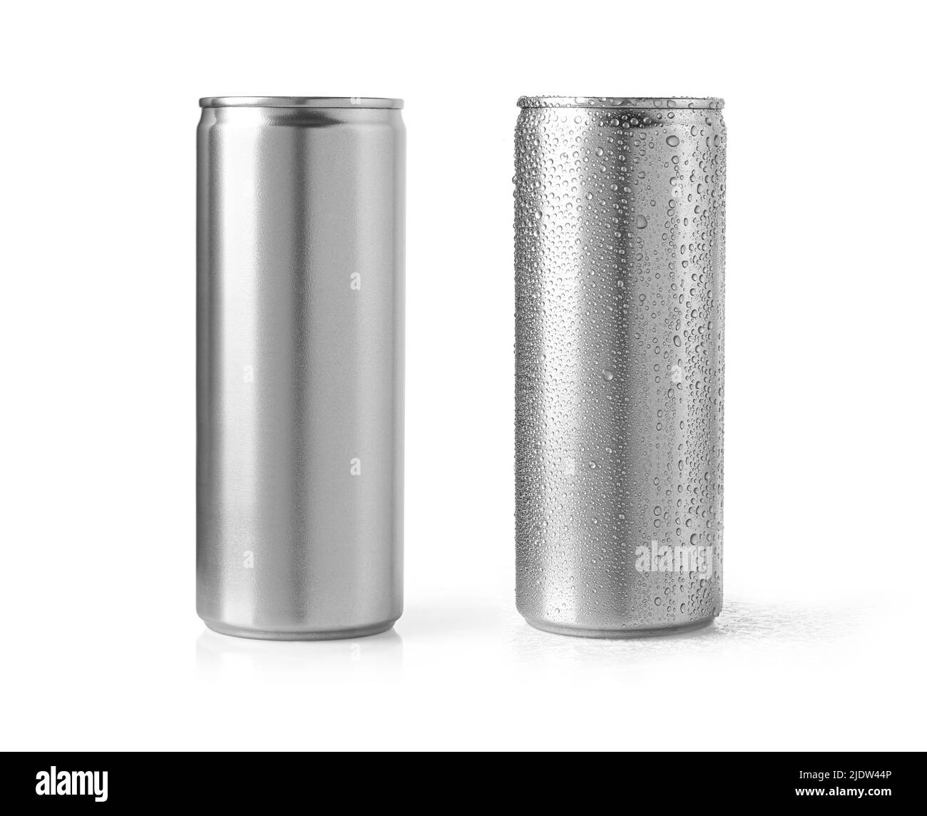 Aluminum can isolated on white background canned with water drops Stock ...