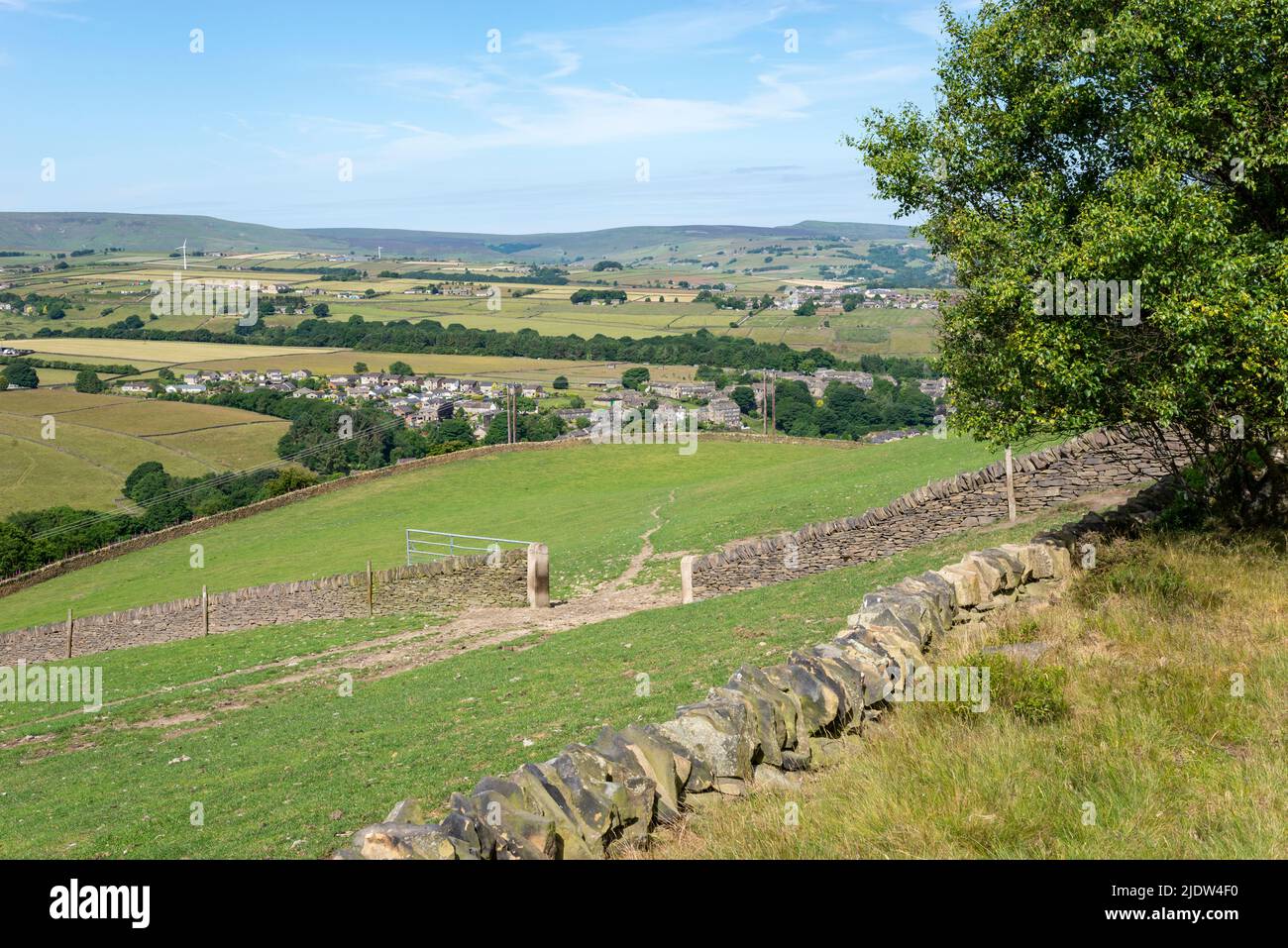 Yorkshire village on a hill hi-res stock photography and images - Alamy