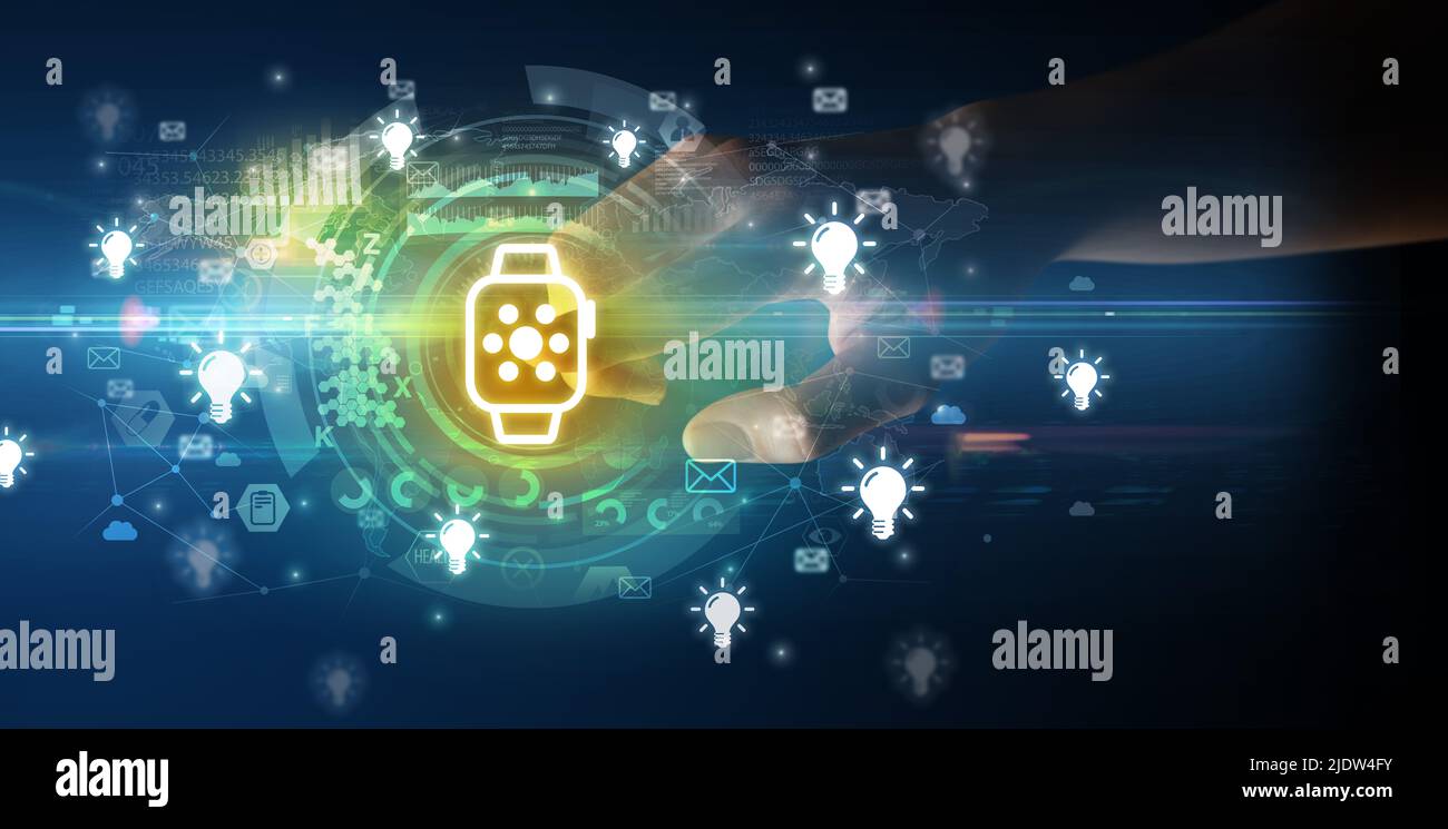 touching with soft gesture multimedia screen with future technology ...