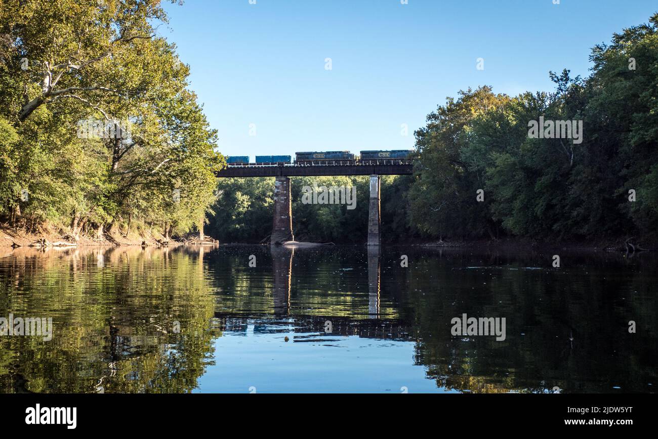 CSX Train crosses the Monocacy River Railroad Bridge Stock Photo - Alamy