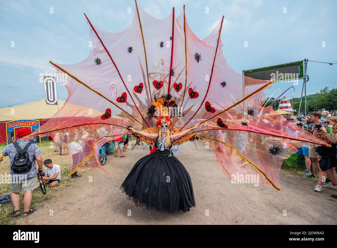 Glastonbury, UK. 23rd June, 2022. Perfomers parade to highlight the ...