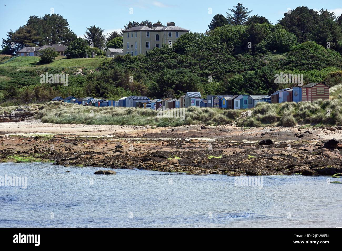 Hopeman beach huts hi-res stock photography and images - Alamy