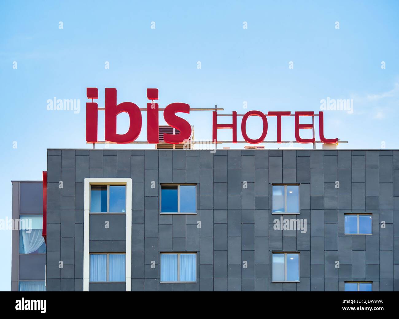 Bucharest, Romania - 05.20.2022: Ibis Hotel building accomodation in ...