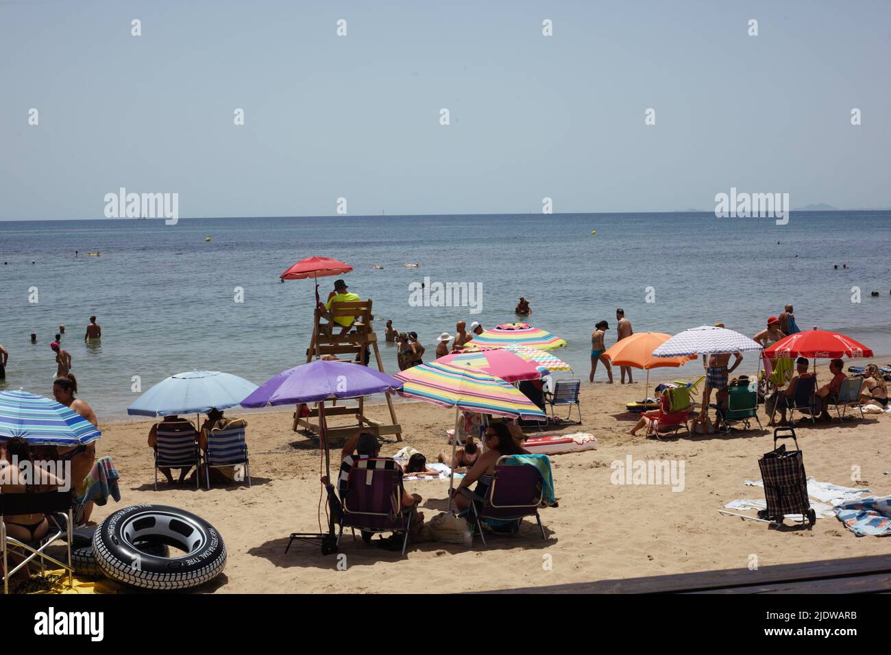 Crowded beach spain bikini hi-res stock photography and images - Alamy
