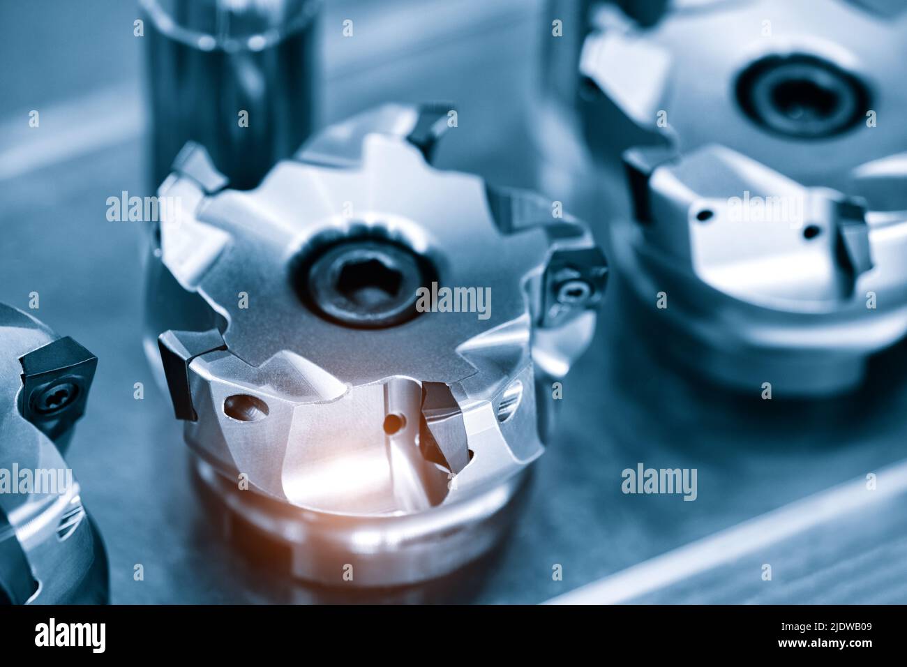 industrial metalworking milling cutter close-up, industrial concept ...