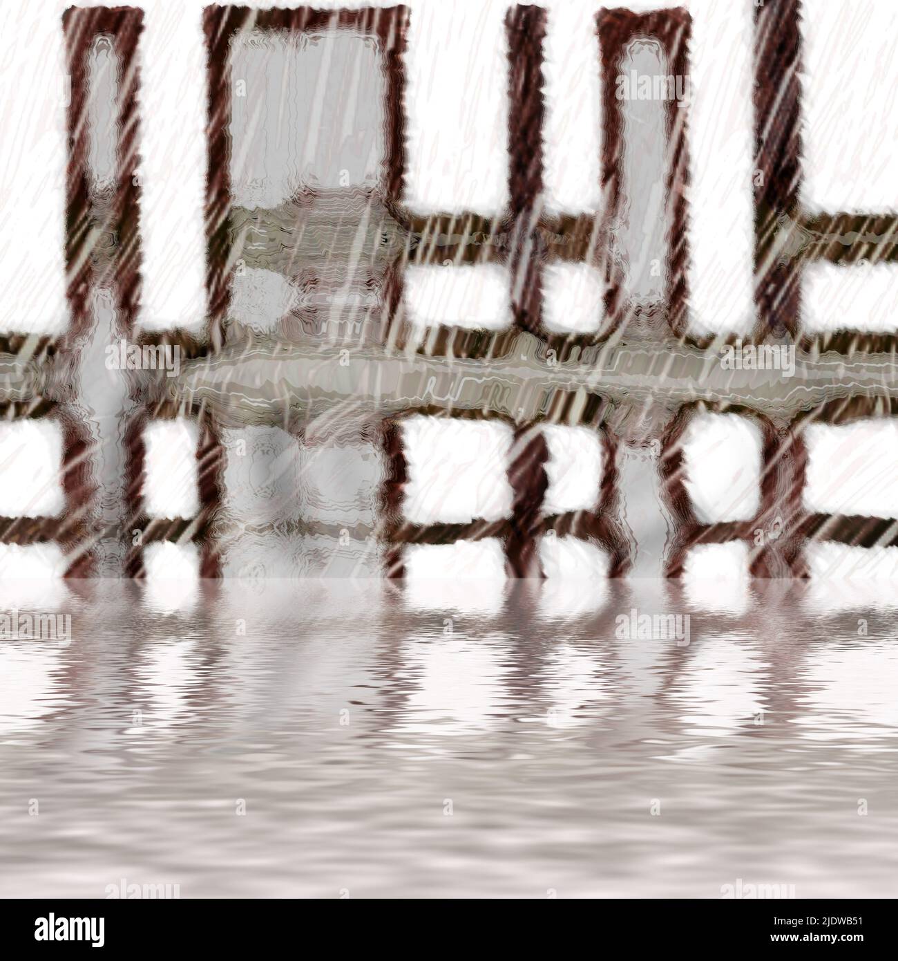 Concept of water ripples with a painted metal frame background ...