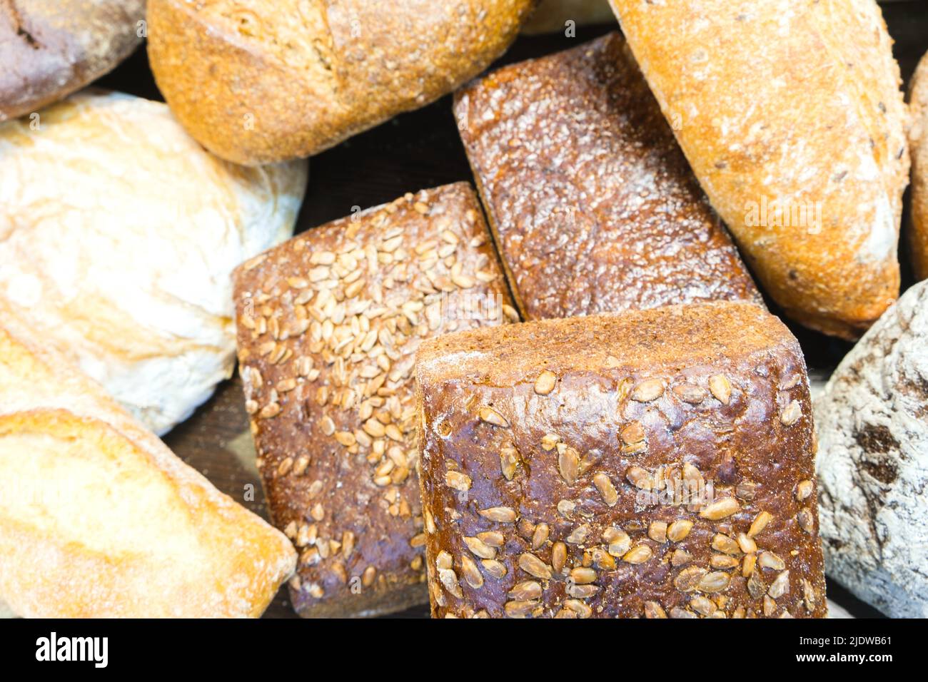Lots of bread on the store window in Istanbul bakery Stock Photo - Alamy