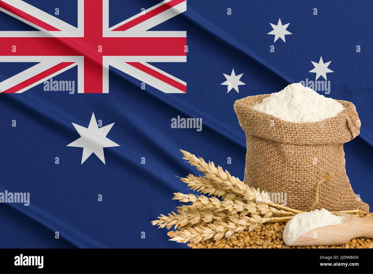 Australia grain crisis, Concept global hunger crisis, On background ...