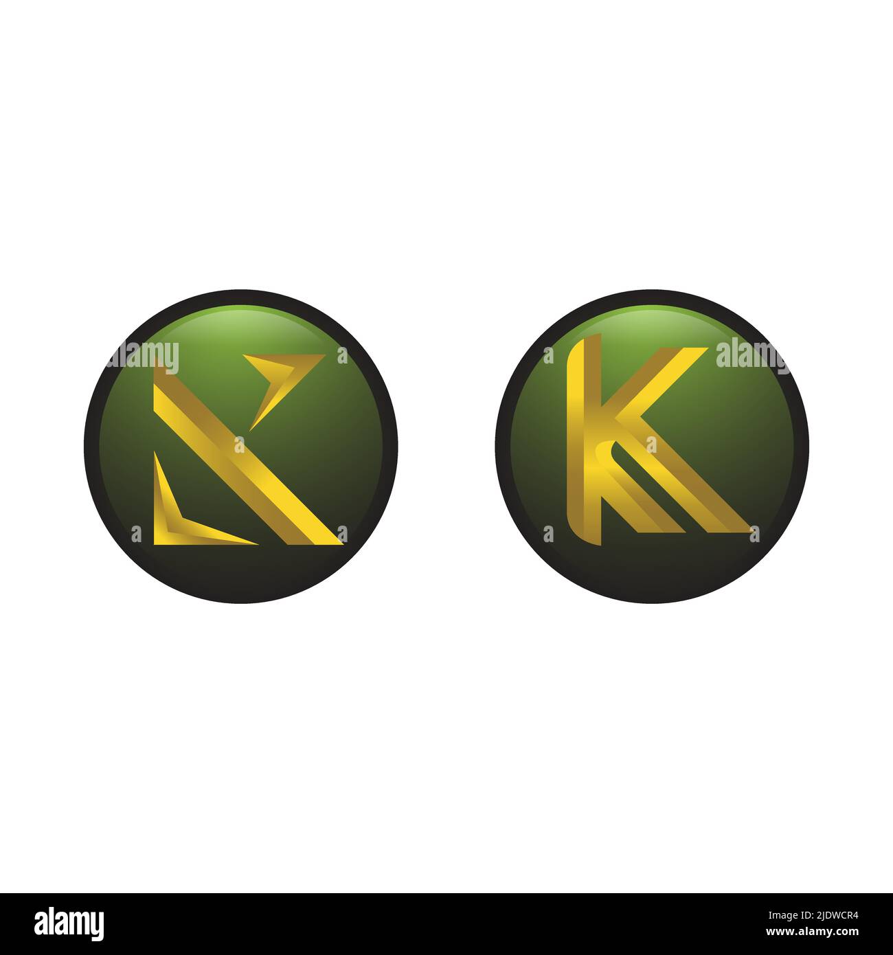 Set Letter K logo icon design template elements.EPS 10 Stock Vector ...