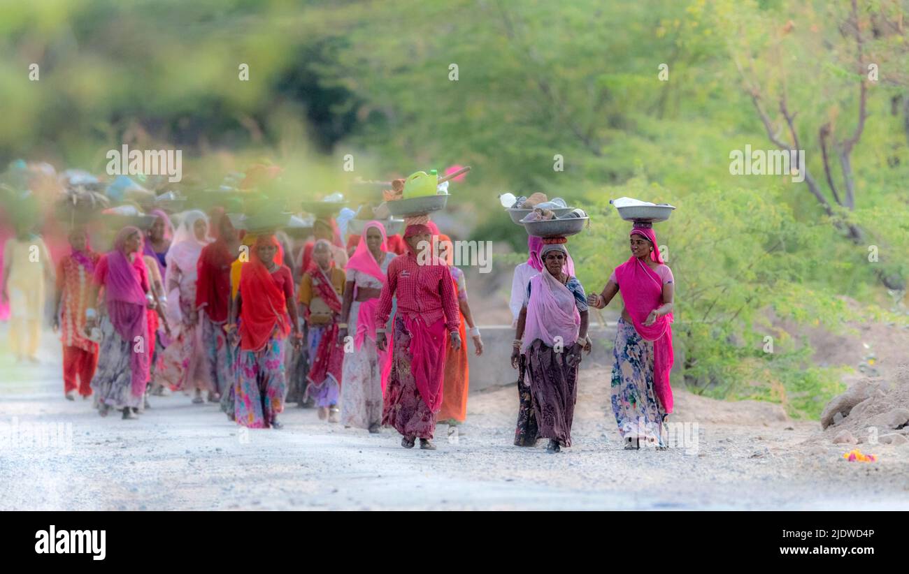 Women returning from work in Rajasthan, India Stock Photo - Alamy Women returning from work in Rajasthan, India Stock Photo - Alamy