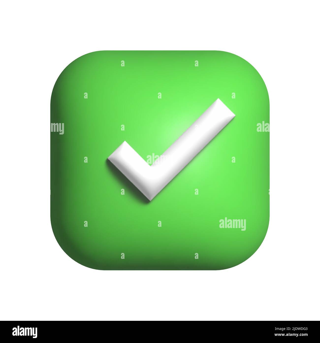 3d green check mark icon. Like, correct, success, approve, accept ...