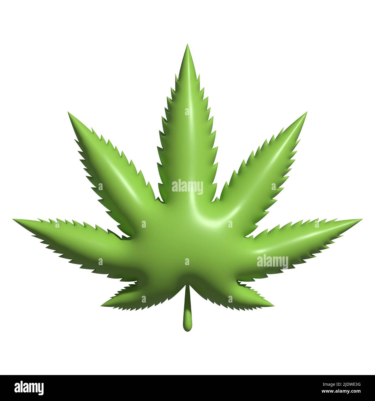Marijuana icon. Medical weed 3d rendering isolated on white background ...