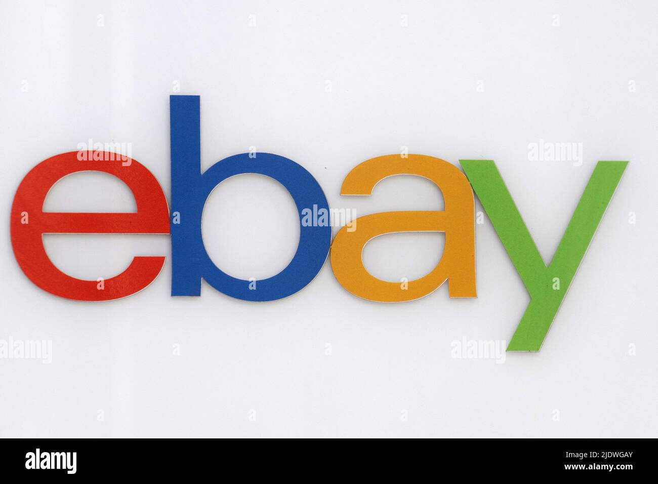 A shop sign of ebay, on June 23, 2022 in Luxembourg City, Luxembourg ...