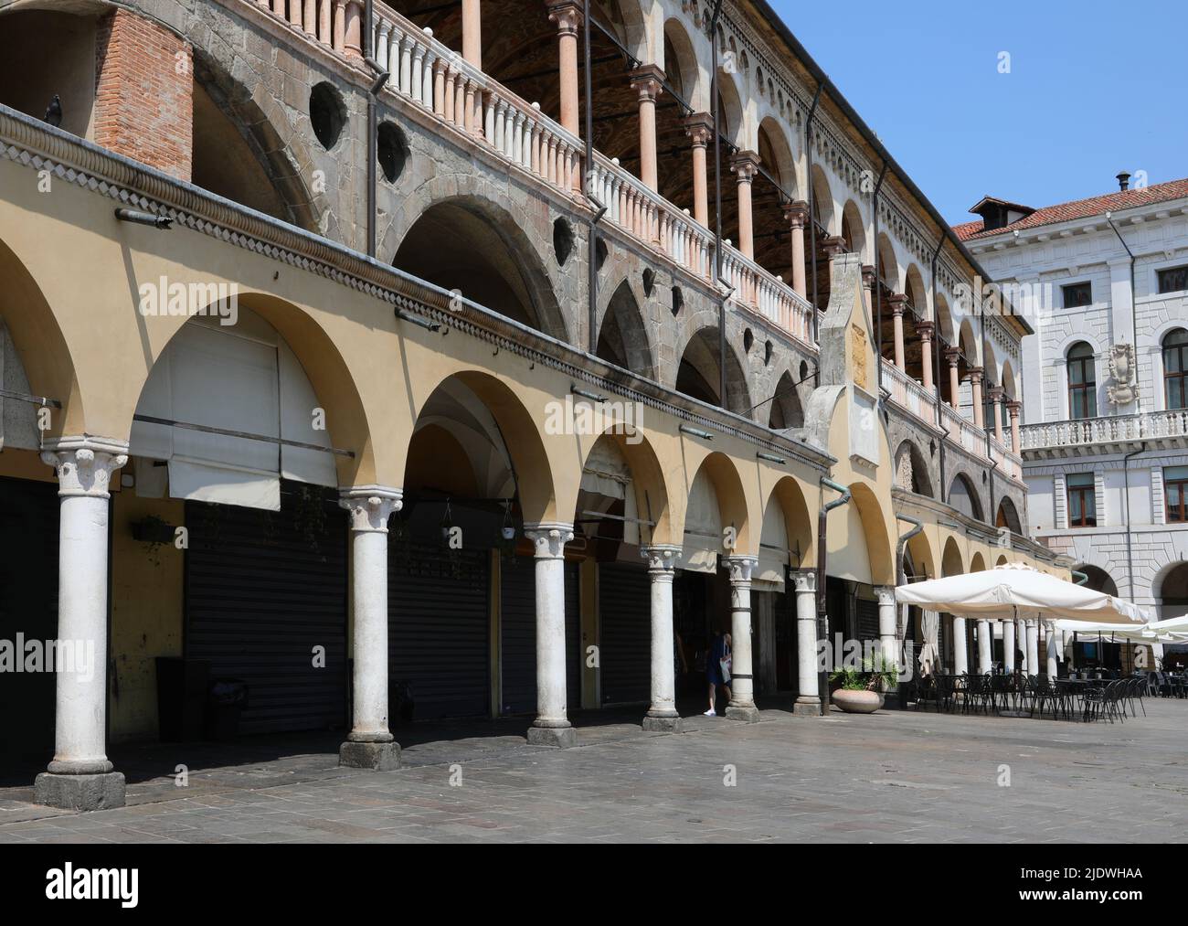 Main square of Padua City called PIAZZA DELLE ERBE that means Square of ...