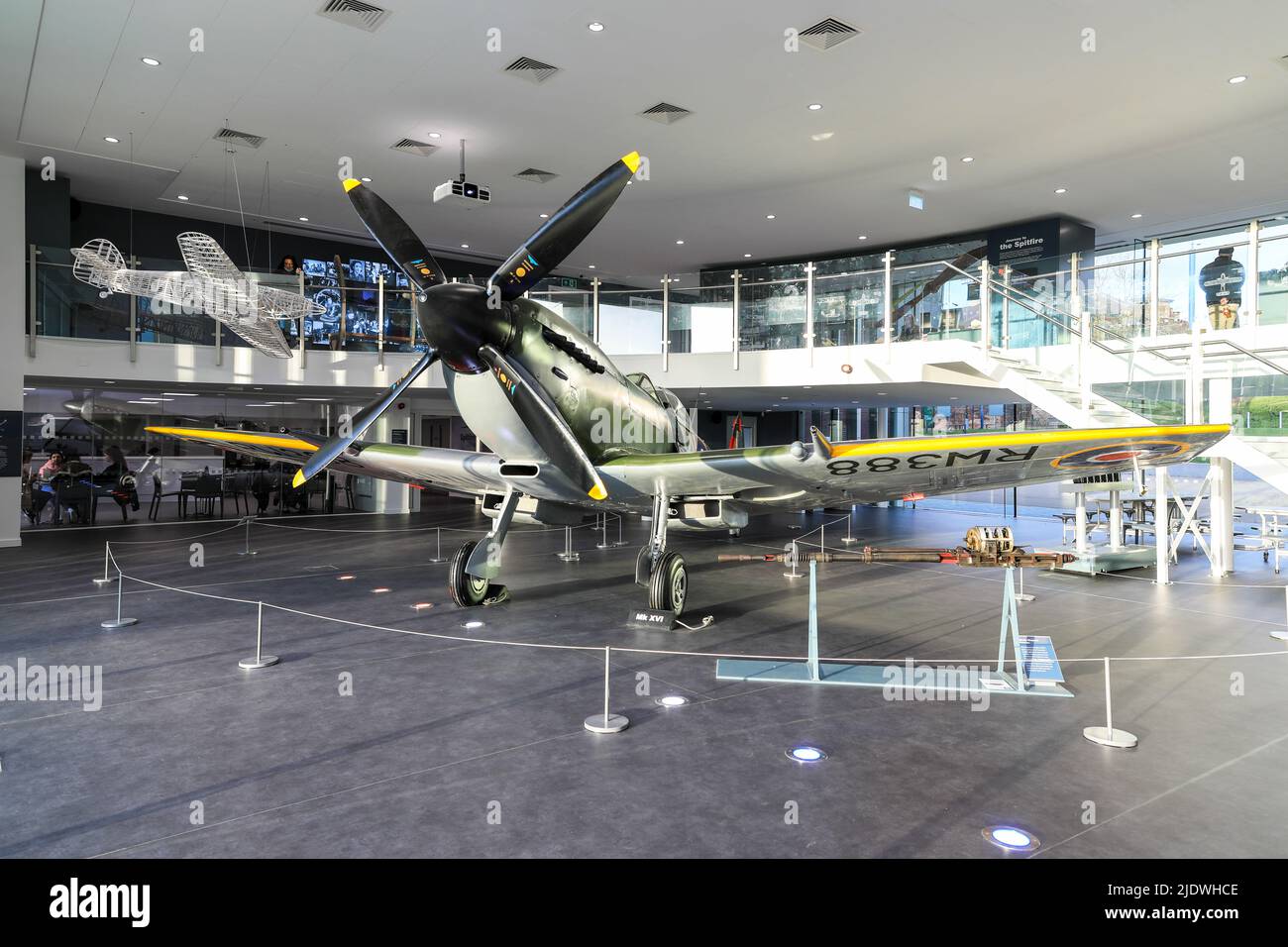 Spitfire RW388 aeroplane on display at the Potteries Museum and Art ...