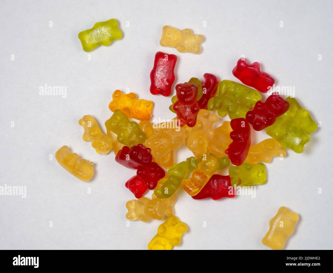 Gummy bears on a white background. Sweets and candies. Bear Candy Stock ...