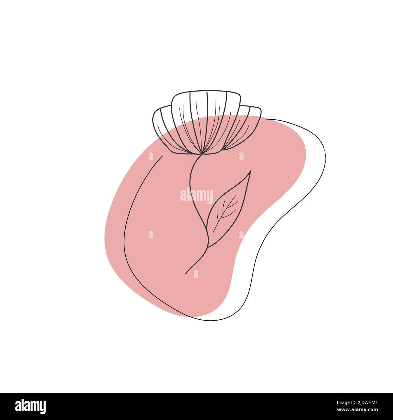 Vector abstract poster illustration with spot, flower in pastel colors ...