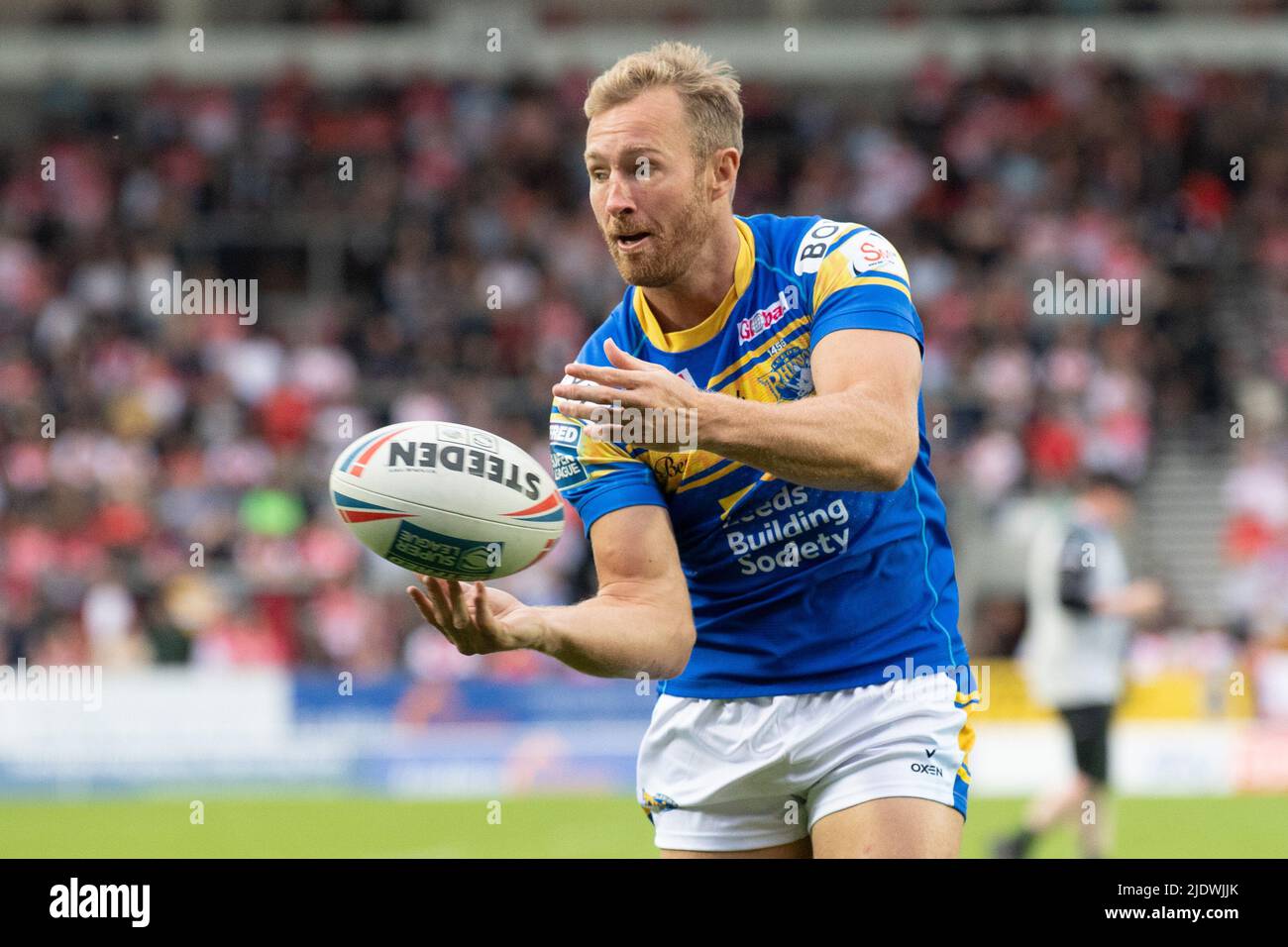 Matt Prior (10) of Leeds Rhinos during pre match warm up Stock Photo ...