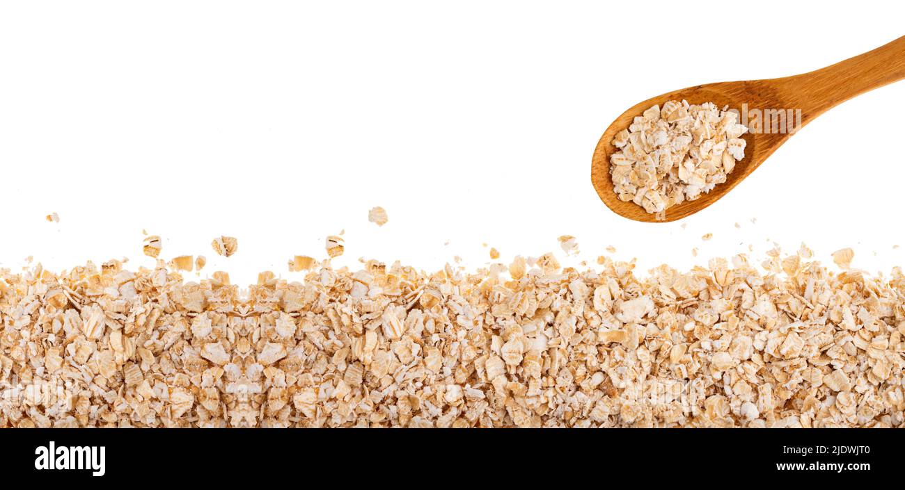 Rolled oats in the heap - Avena sativa Stock Photo - Alamy