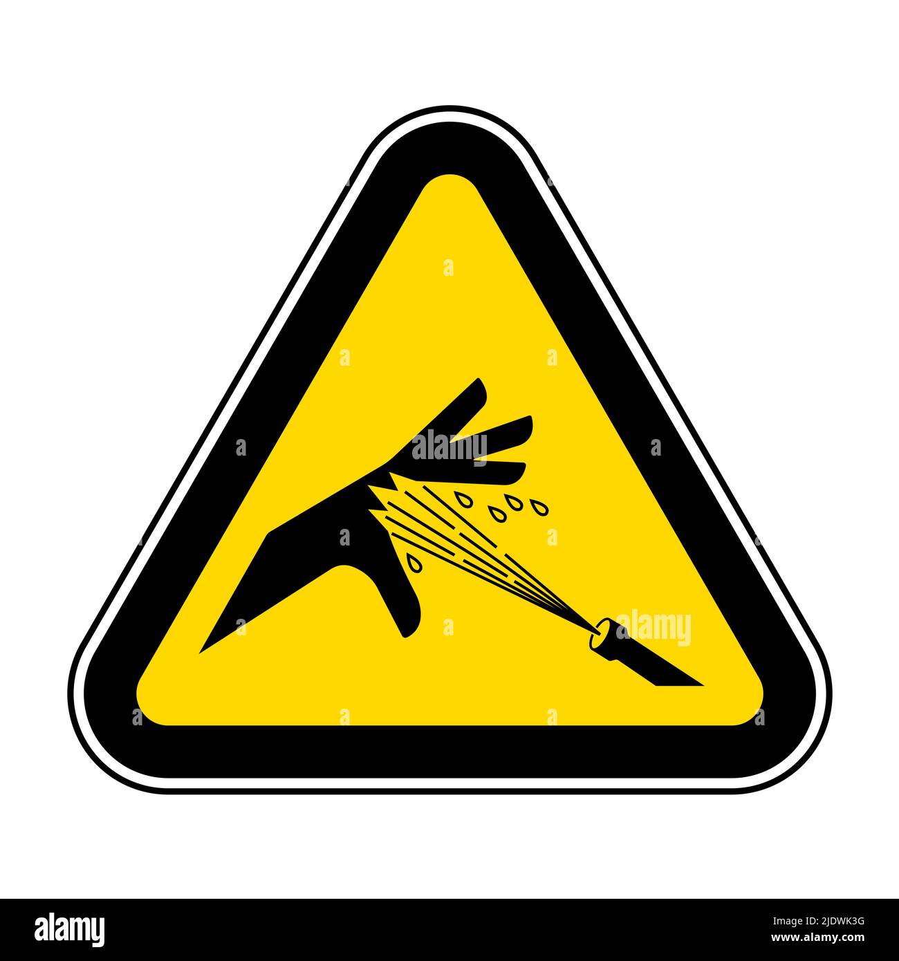Skin Puncture Pressurized Water Jet Symbol Sign Isolate On White ...