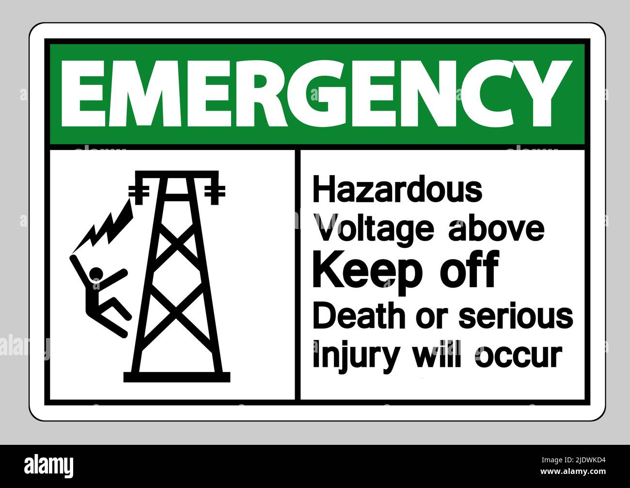 Emergency Hazardous Voltage Above Keep Out Death Or Serious Injury Will ...