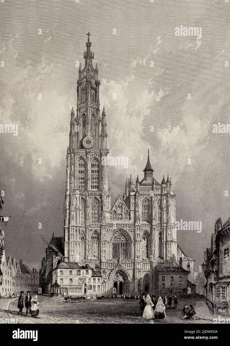 West Front of Cathedral of Notre Dame, Antwerp, Belgium Stock Photo - Alamy