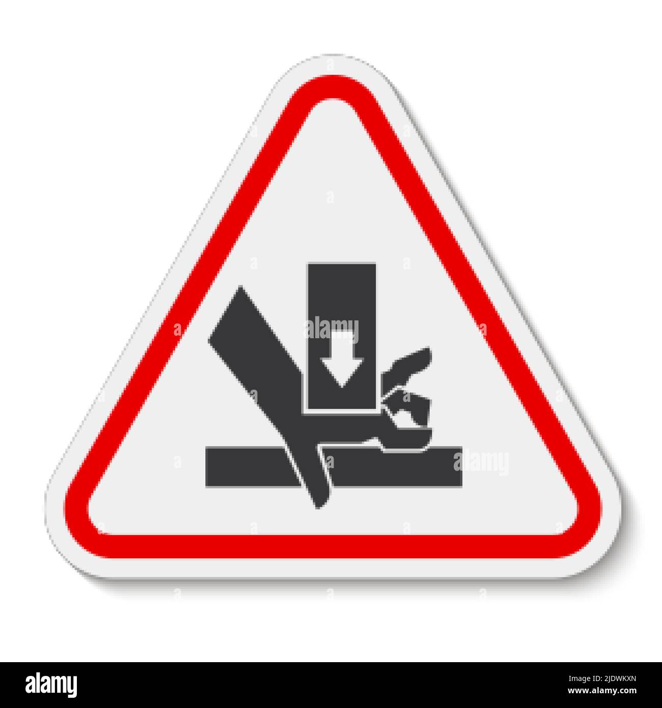 Hand Crush Force From Above Symbol Sign Isolate on White Background ...
