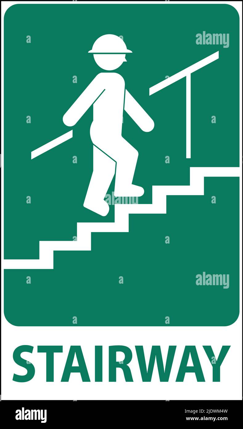 Stairway Sign On White Background Stock Vector Image & Art - Alamy