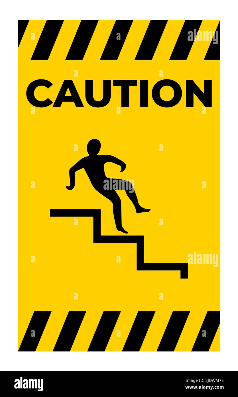 Beware Step Symbol Isolate On White Background,Vector Illustration EPS ...