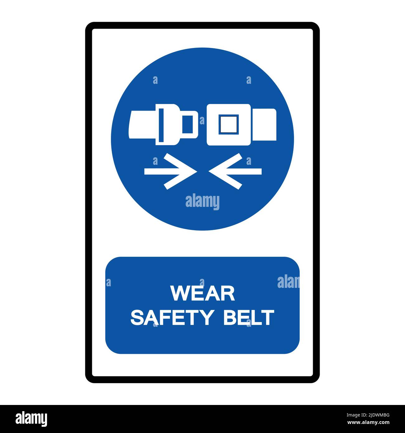 Wear Safety Belt Sound Horn Symbol Sign Isolate on White Background ...