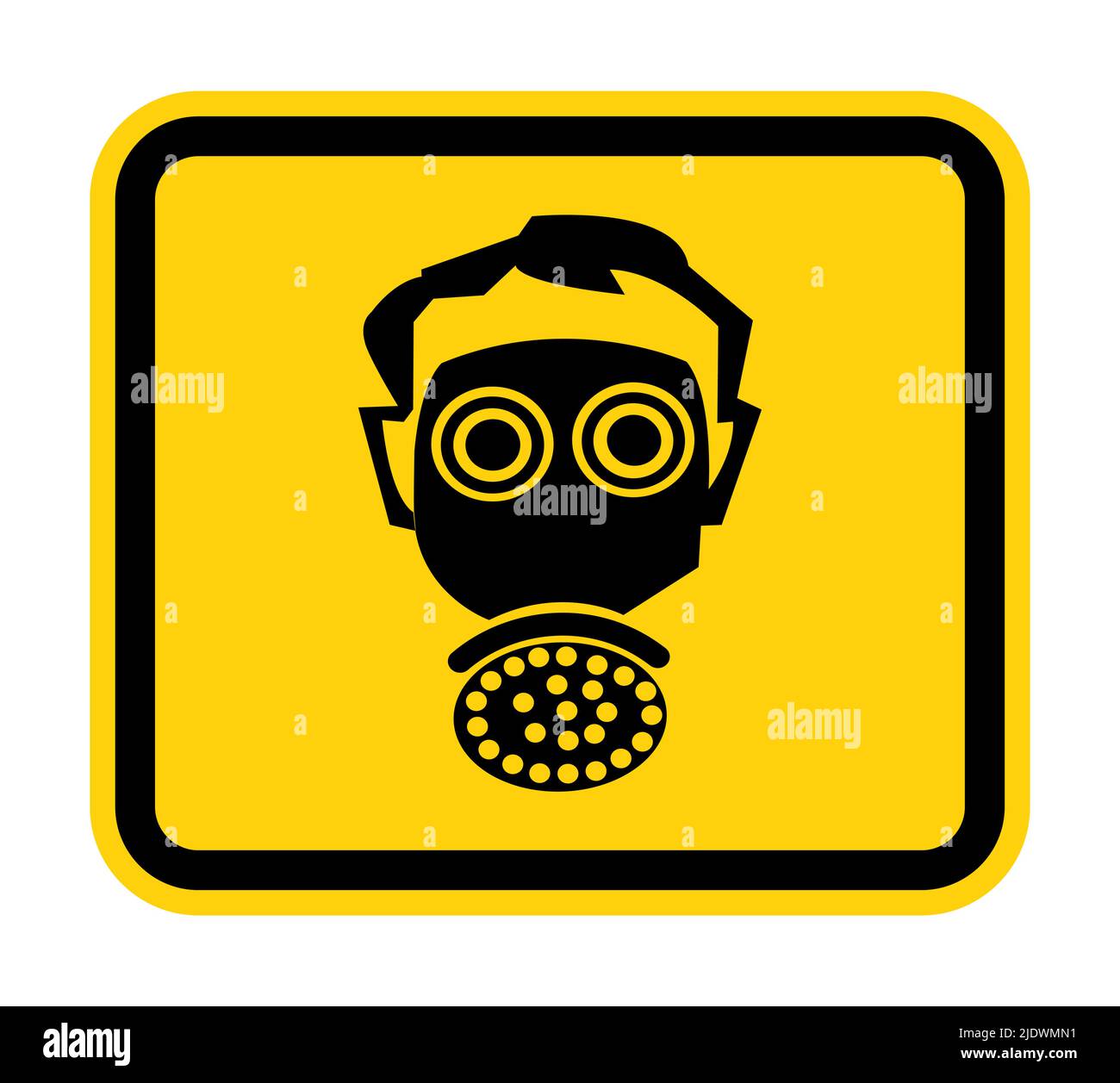 Symbol wear respirator protection Sign Isolate On White Background ...