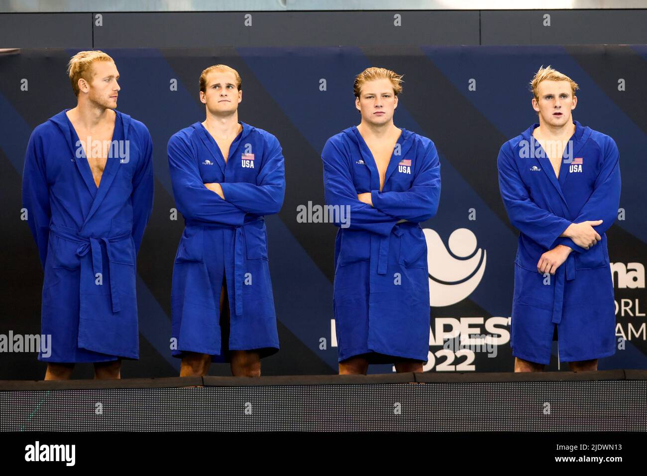 SZEGED, HUNGARY - JUNE 23: Dylan Woodhead of United States, Jake ...