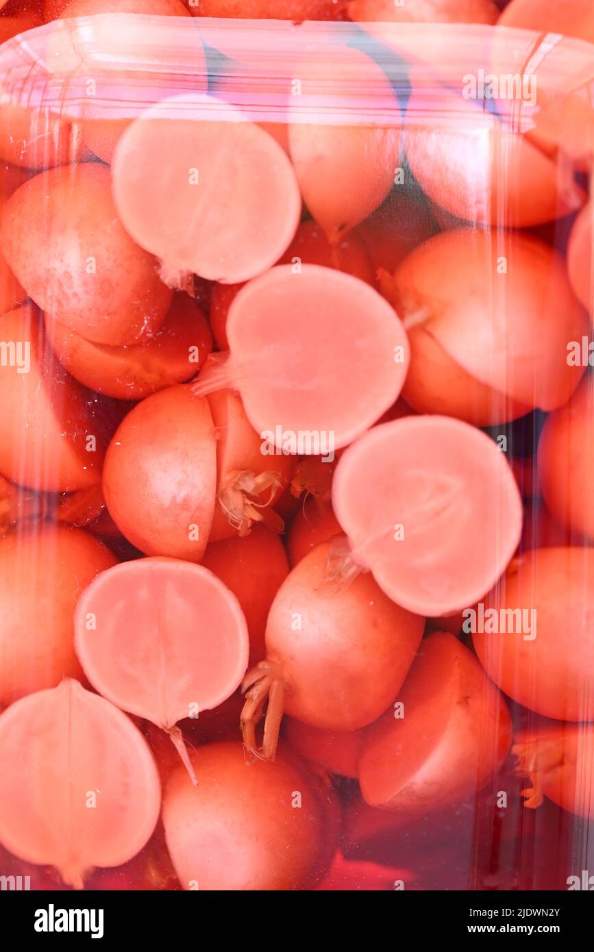 Fermented preserved vegetarian vegetable food in a jar Stock Photo - Alamy