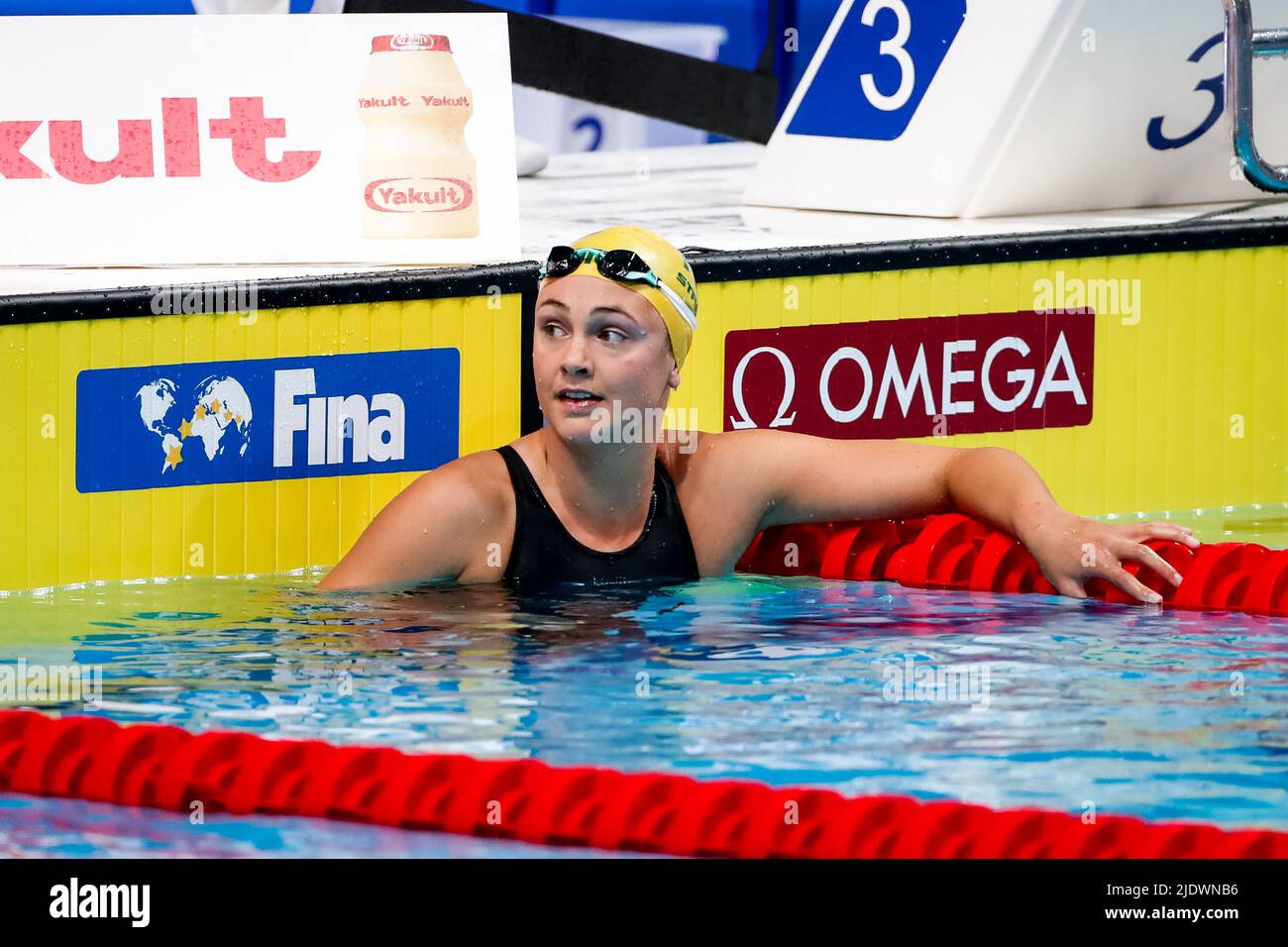 BUDAPEST, HUNGARY - JUNE 23: Jenna Strauch of Australia after competing ...